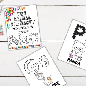 The Animal Alphabet- A Children's Coloring Activity. - Etsy