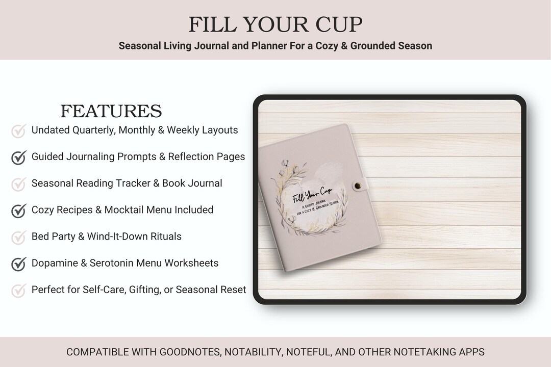 Mindful Living Planner | Fall Winter Guided Journal | Reflection ...