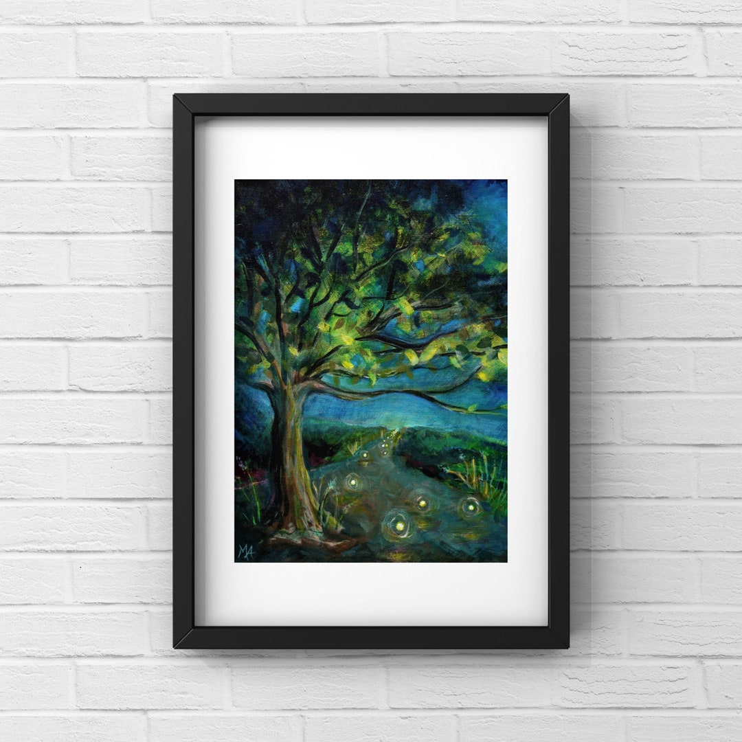 The Firefly Parade Print | Whimsical Fine Art Prints | Home Decor ...