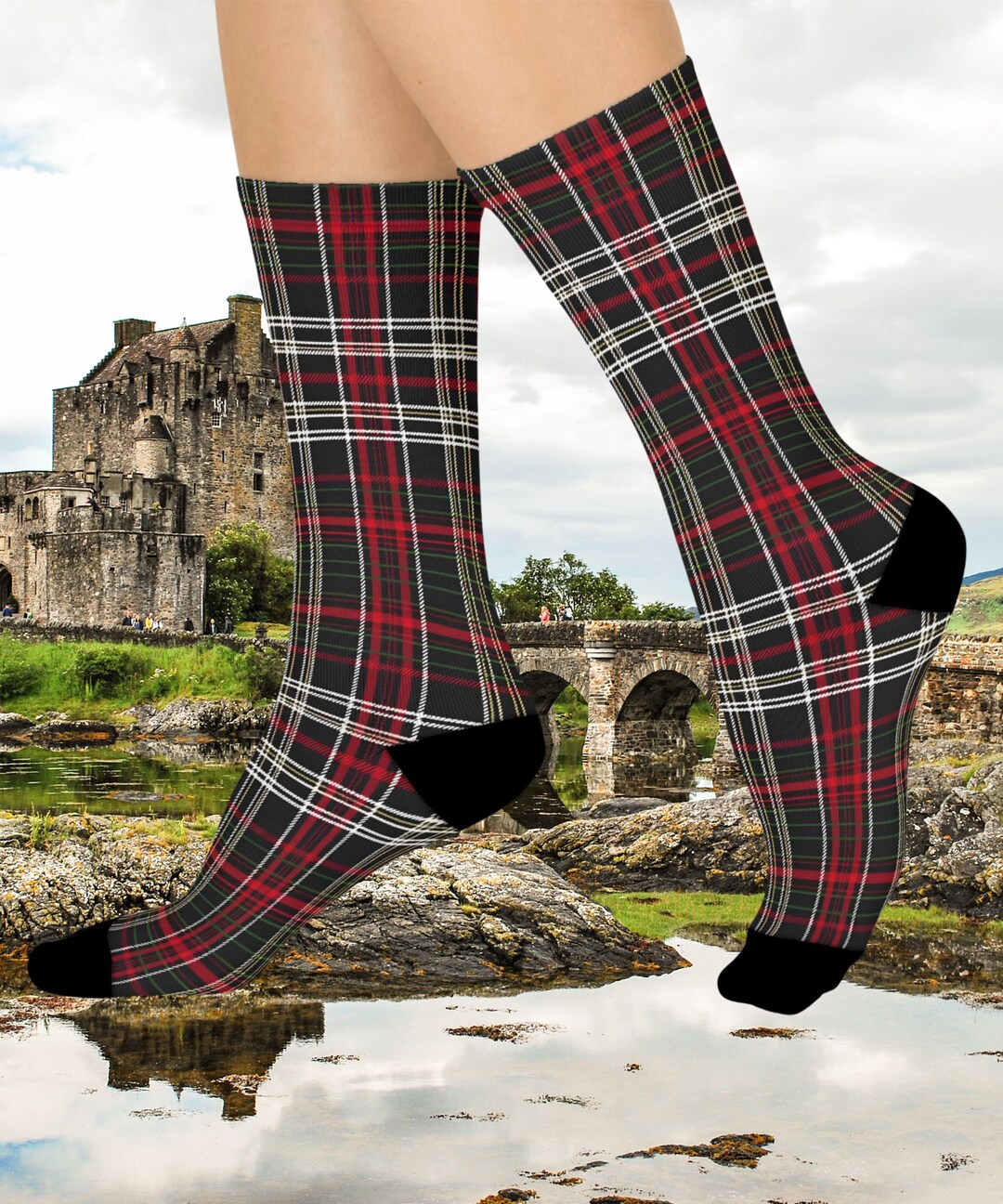 Festive Plaid Socks - Perfect Fashion Statement Gift, Cozy Holiday Gift ...