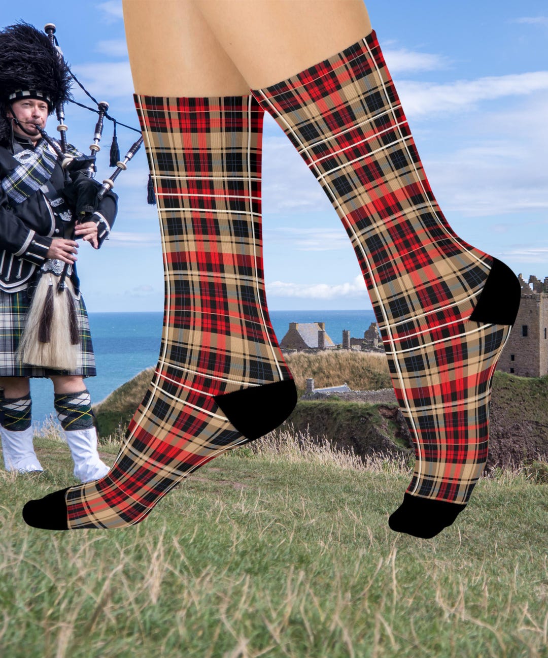 Festive Plaid Socks - Perfect Fashion Statement Gift, Cozy Holiday Gift ...