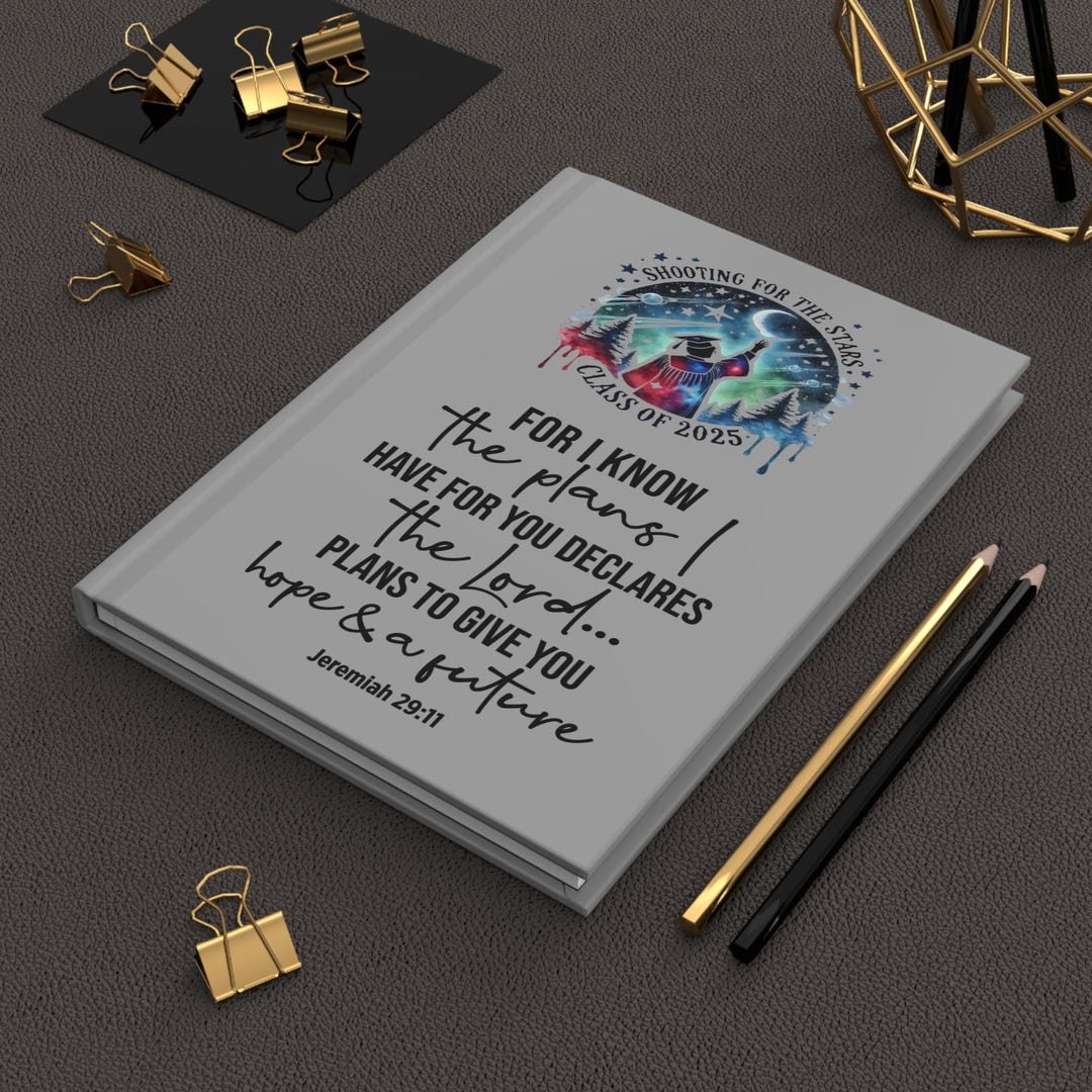 2025 Graduation Shooting Stars Notebook, Gift for Grad, Hardbound Diary ...