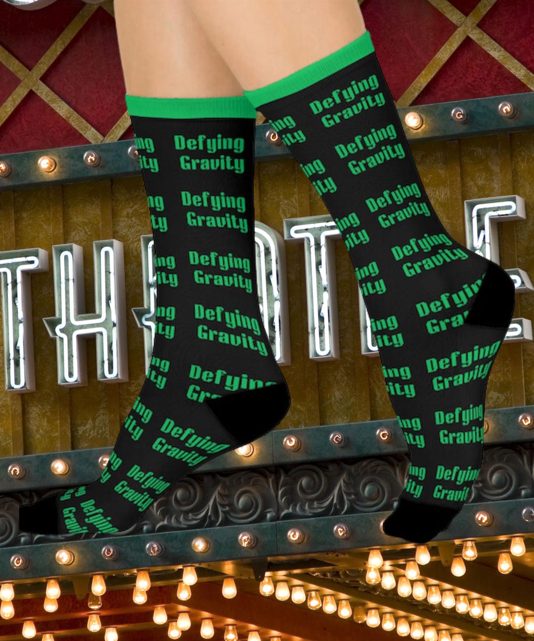 Wicked Defying Gravity Socks – Musical Theatre Fan Apparel, Gift for ...
