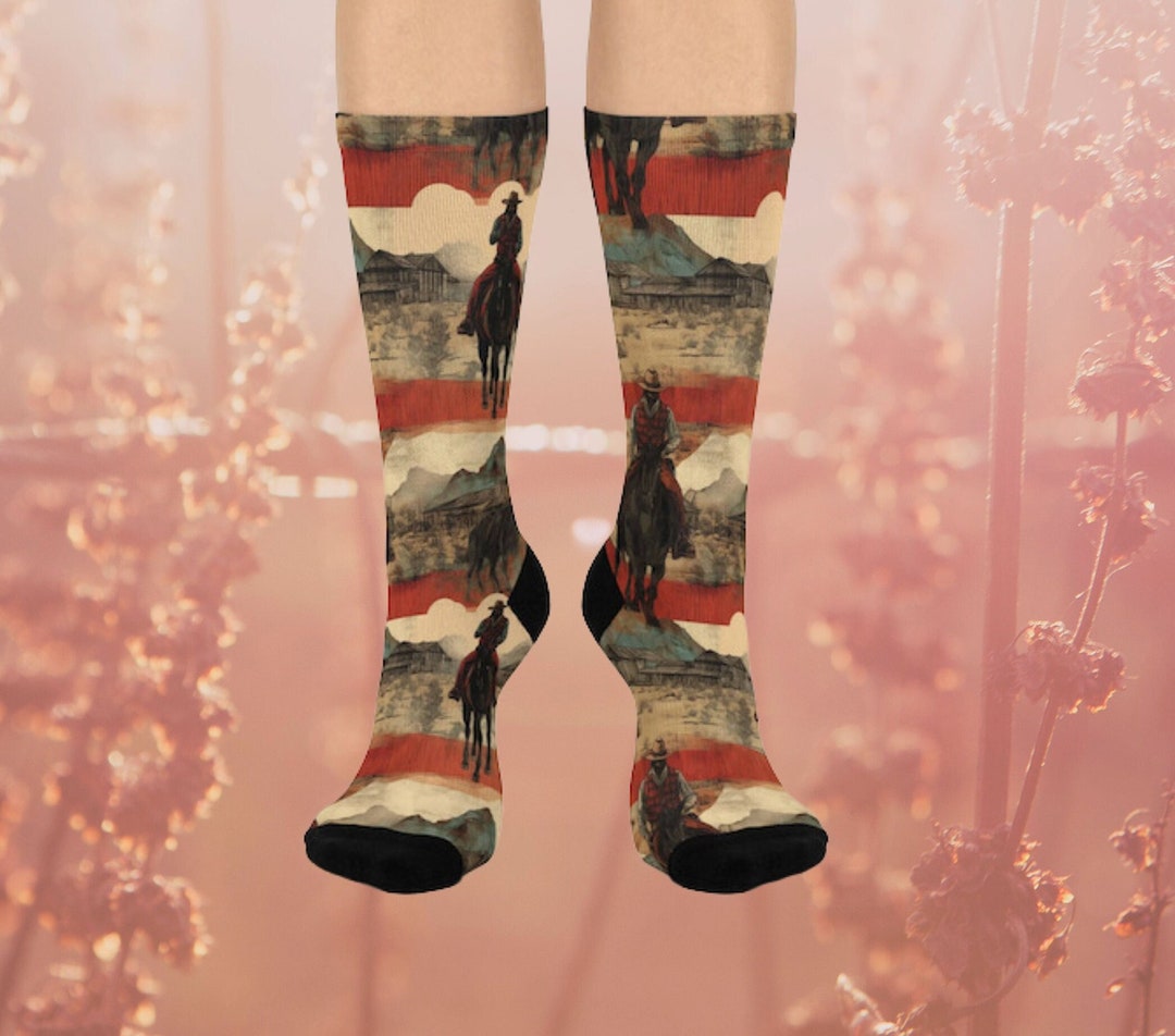 Western Cowboy Socks, Western Gift, Cowboy Gift, Birthday Gift, Friends ...
