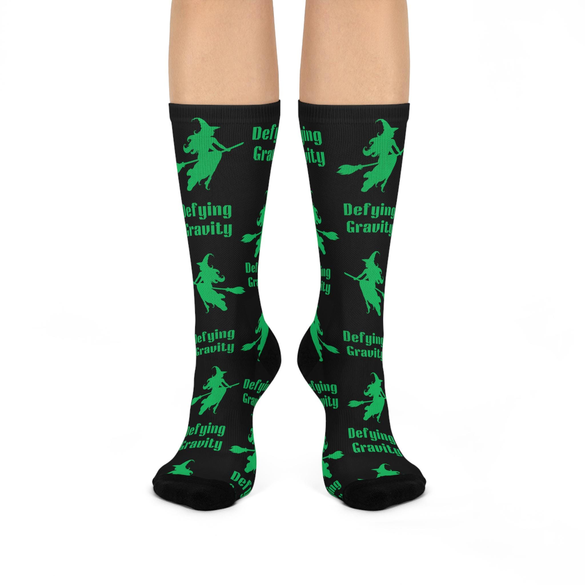 Defying Gravity Witch Crew Socks – All-over Print, Cushioned Comfort - Etsy