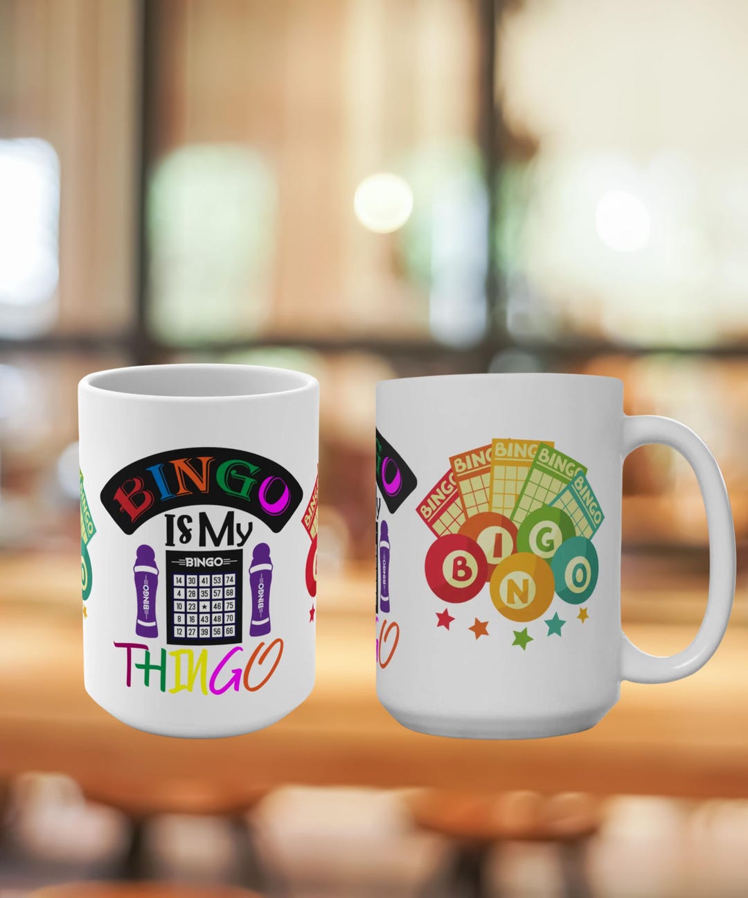 Bingo Themed Mug, Fun Gift for Bingo Lovers, Coffee Cup, Playful ...