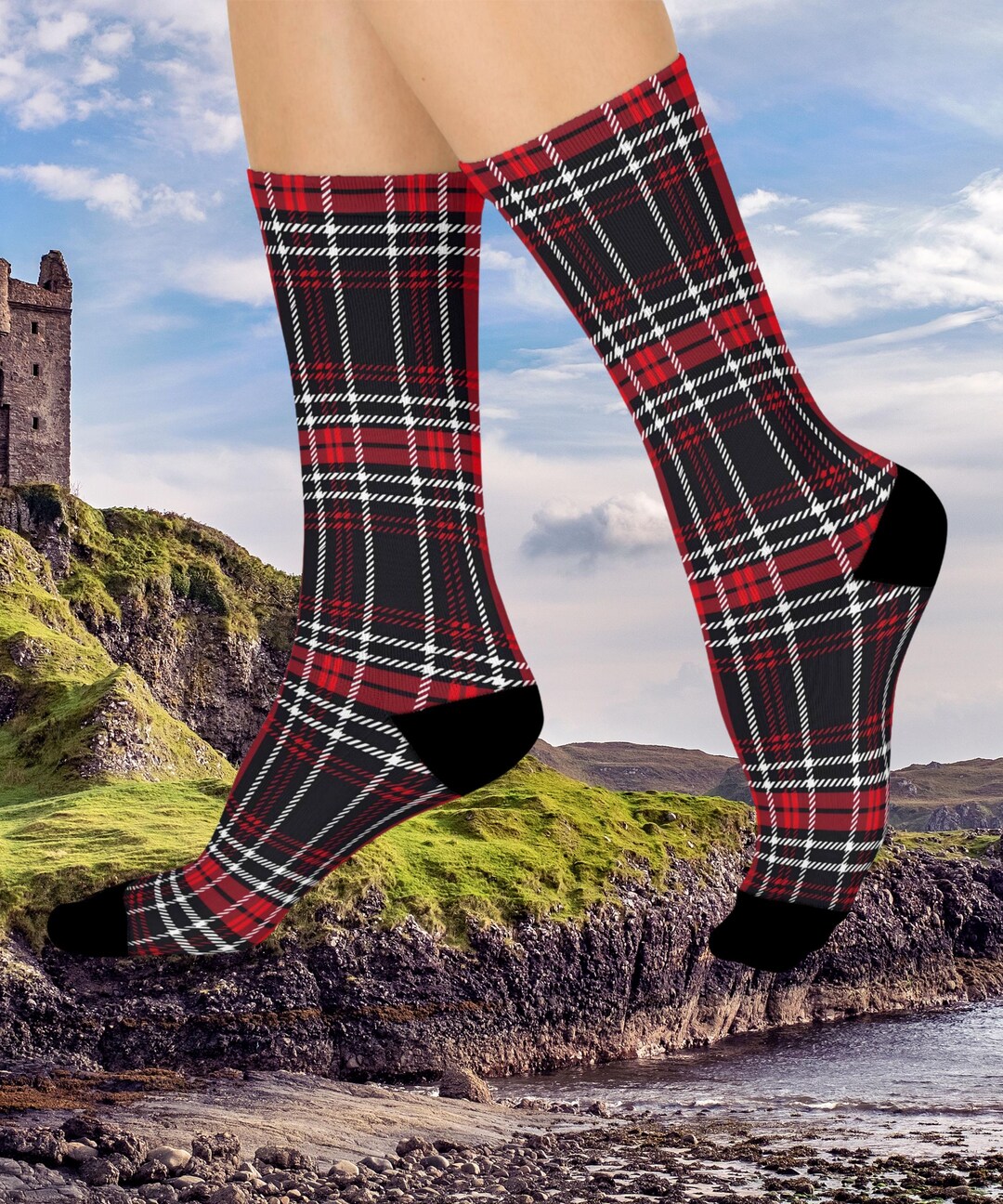 Festive Plaid Socks - Perfect Fashion Statement Gift, Cozy Holiday Gift ...