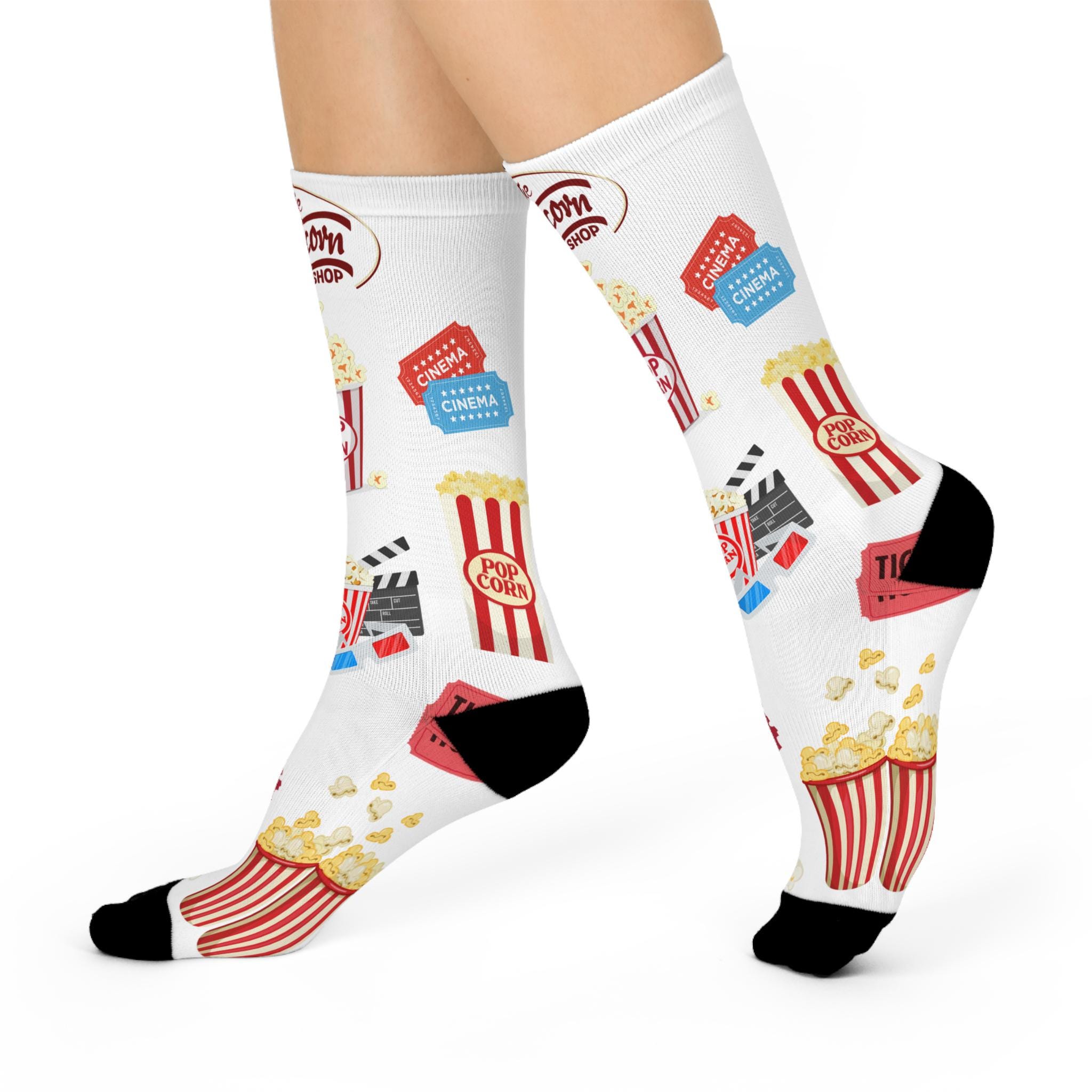 Popcorn Socks, Moviet Gift, Friends Gift, Christmas Gift, Birthday ...
