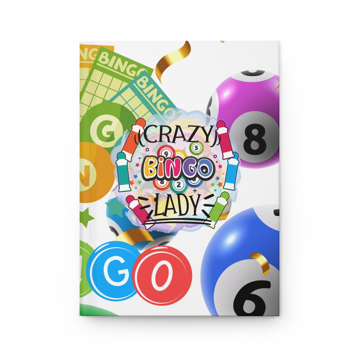 Crazy Bingo Lady Hardcover Journal - Fun Diary for Bingo Lovers, Gift ...