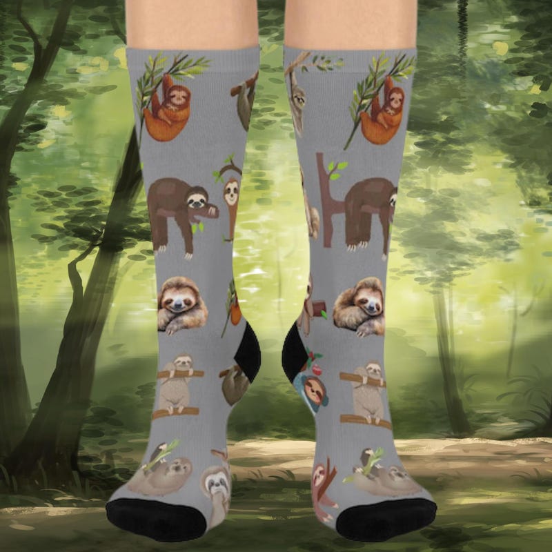 Socks With a Sloth - Etsy
