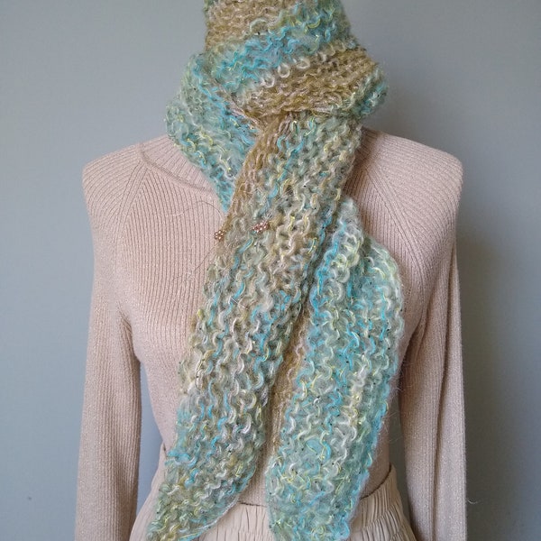 Hand Knitted Scarf - Etsy