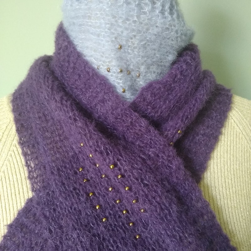 Scarf With Beads - Etsy