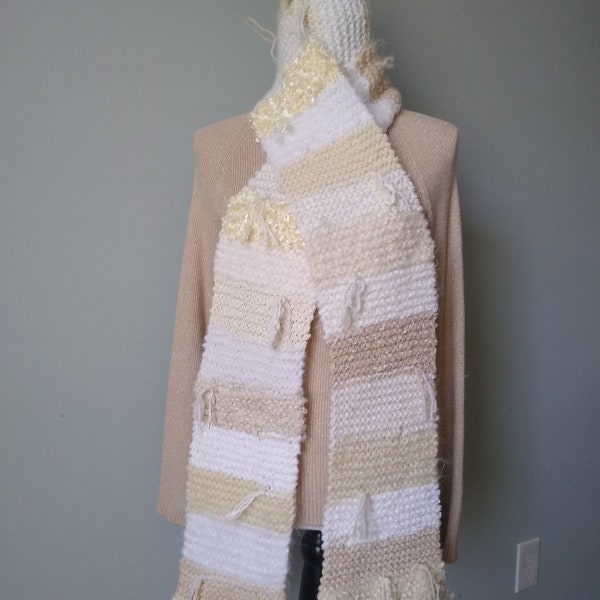 Hand Knitted Scarf - Etsy