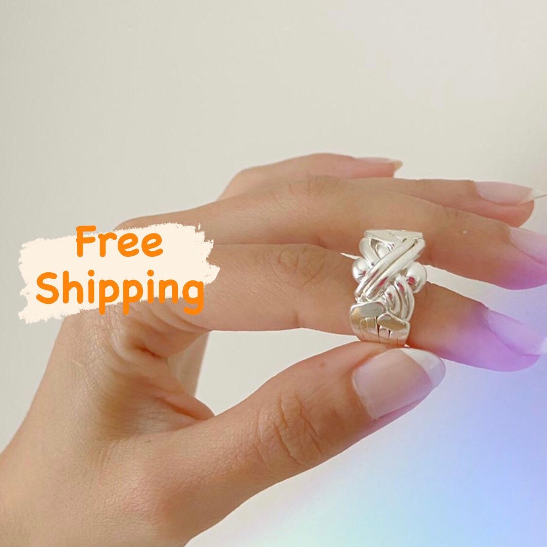 6 Band Puzzle Ring Timeless Classic - Sterling Silver - Etsy