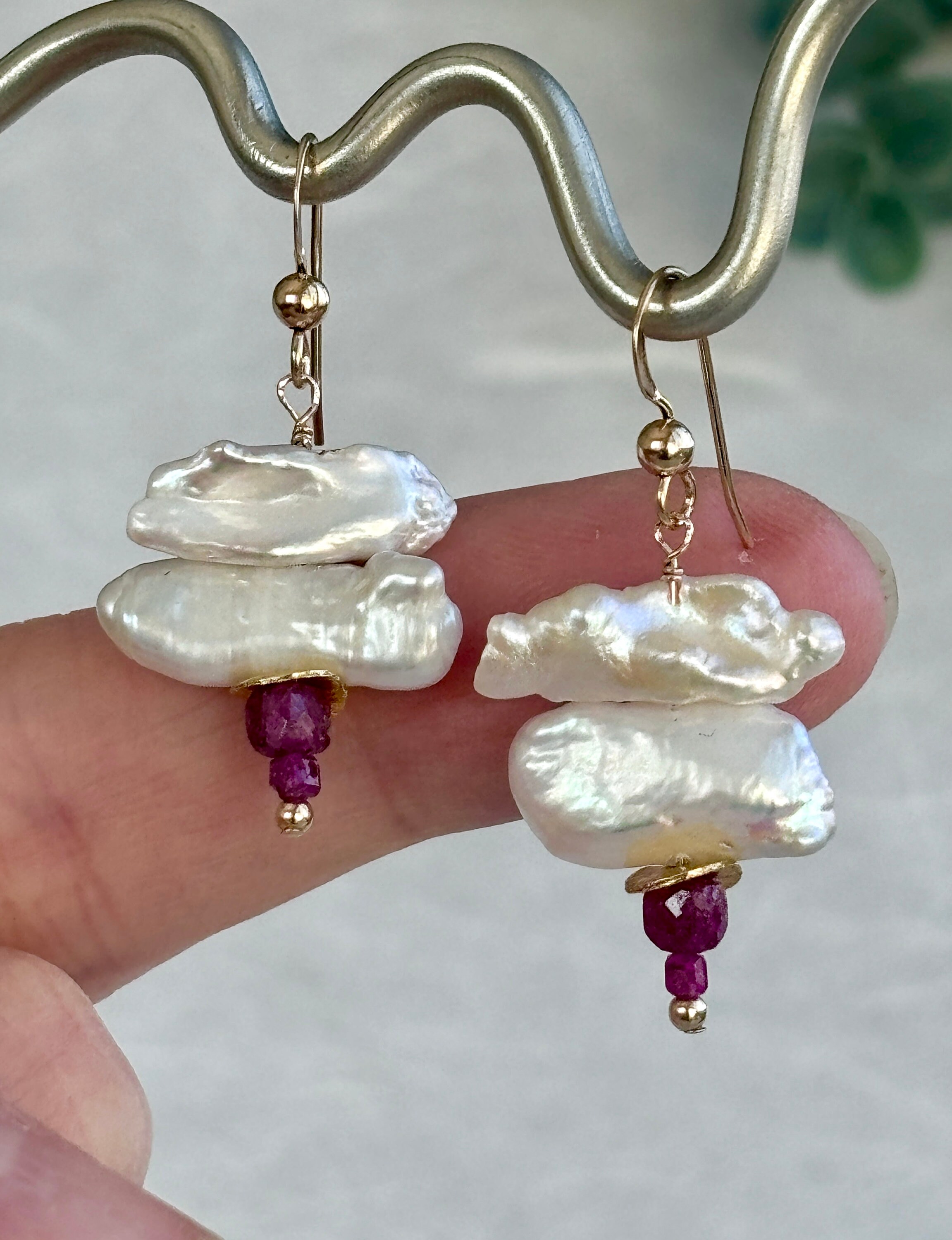 FRESHWATER BIWA PEARLS With Beautiful Hues of Blues and Pinks and ...