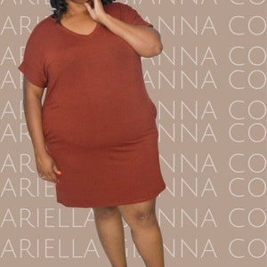 Comfy Rust Colored Plus Size T-shirt Dress - Etsy