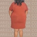 Comfy Rust Colored Plus Size T-shirt Dress - Etsy
