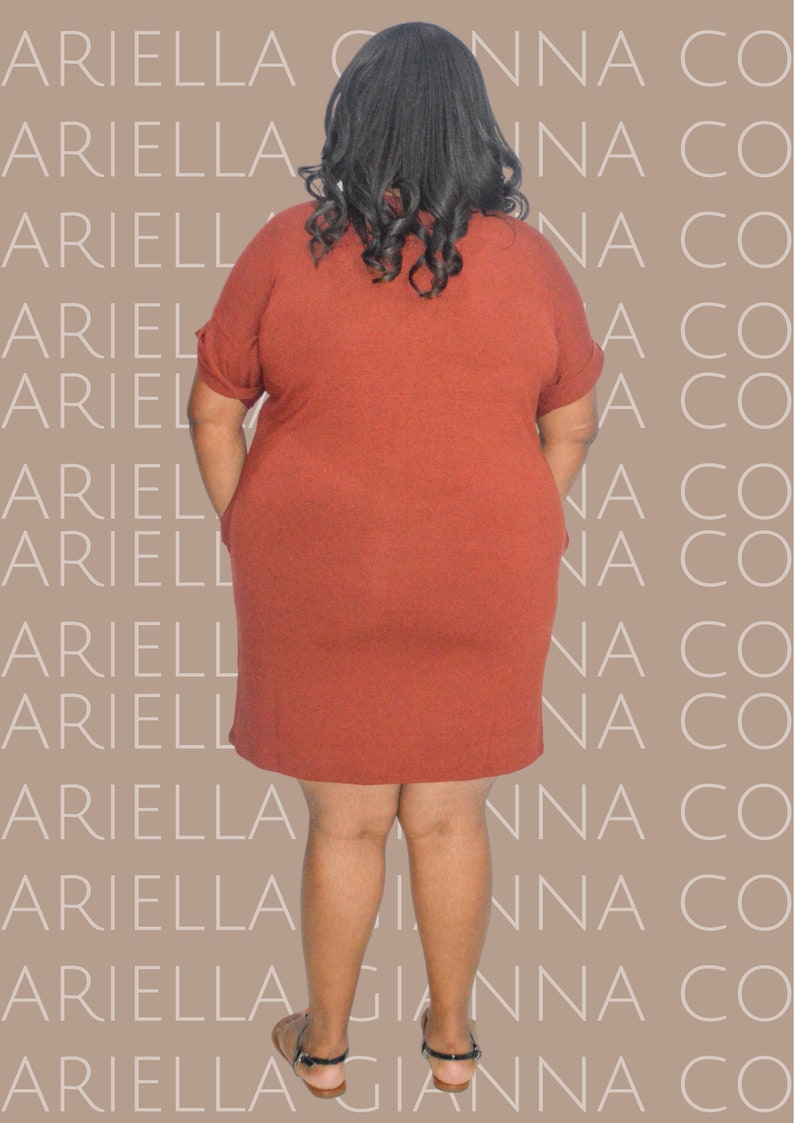 Comfy Rust Colored Plus Size T-shirt Dress - Etsy