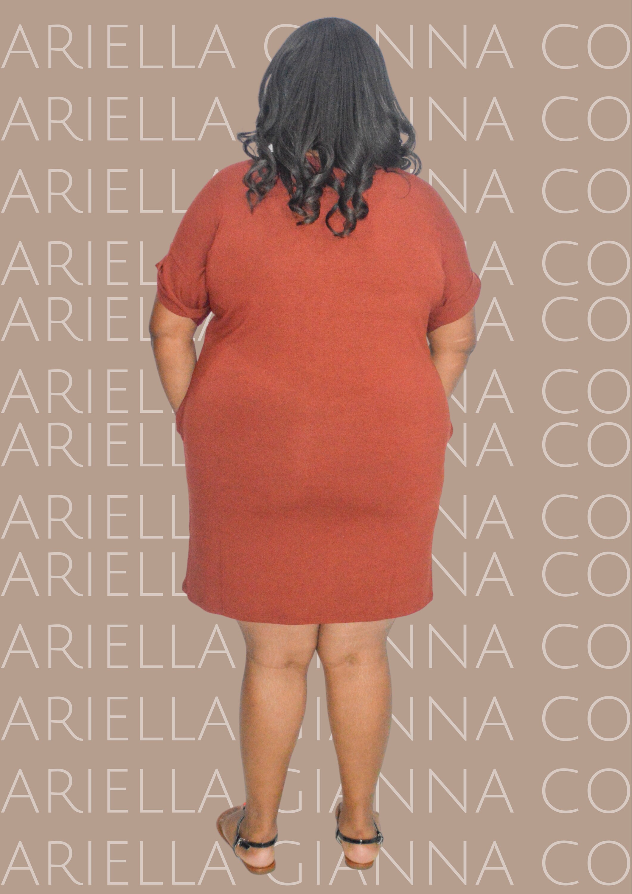 Comfy Rust Colored Plus Size T-shirt Dress - Etsy