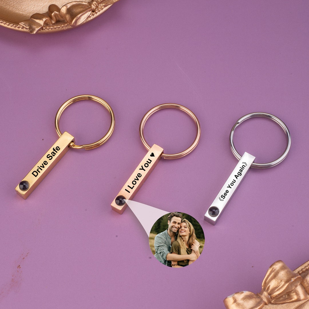 Photo Projection Keychain, Custom Photo Keychain, Memorial Picture ...