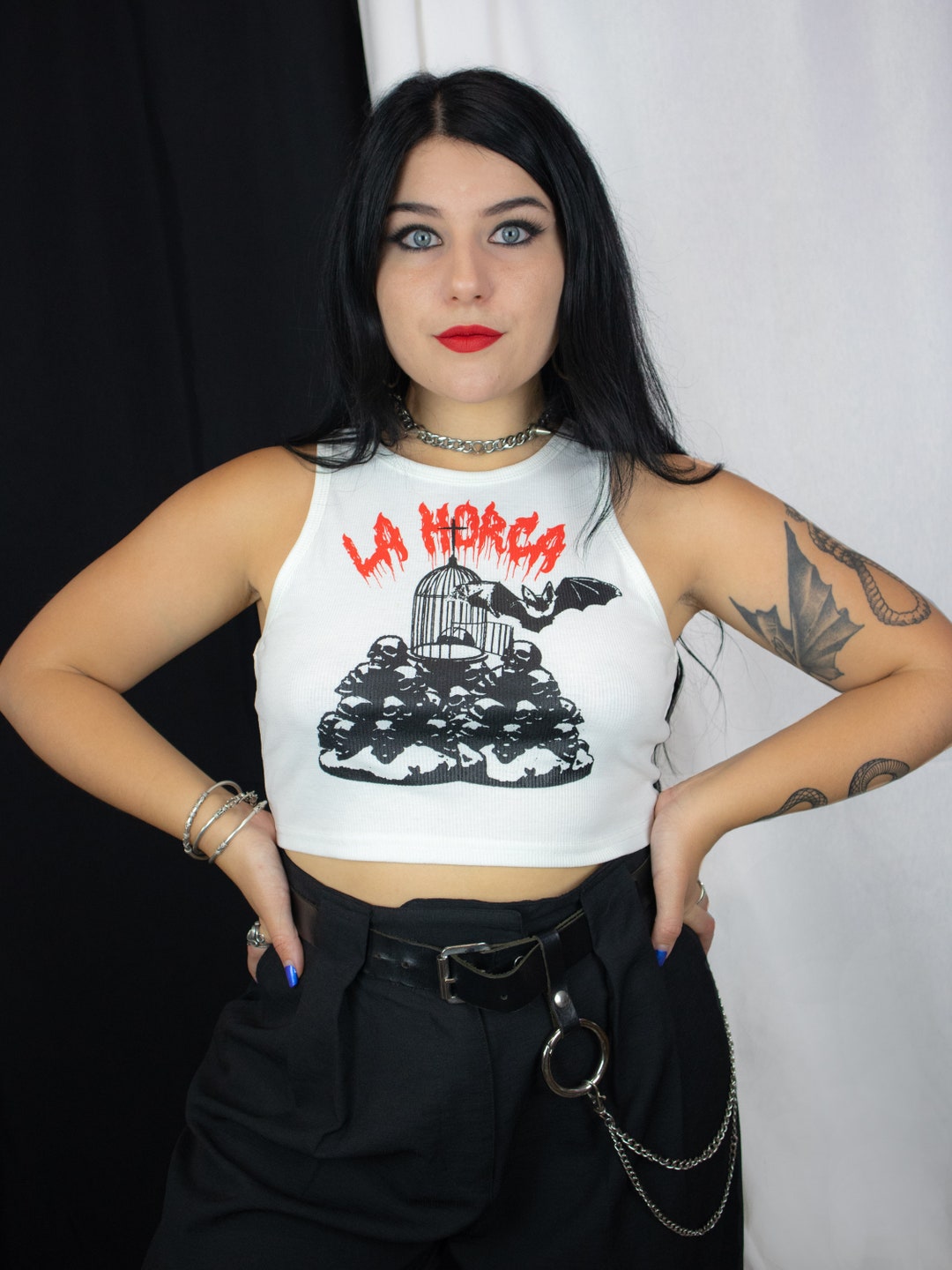 Goth Top, Dark Style, Gothic, Punk, Grunge Top, Goth Style, Halloween ...