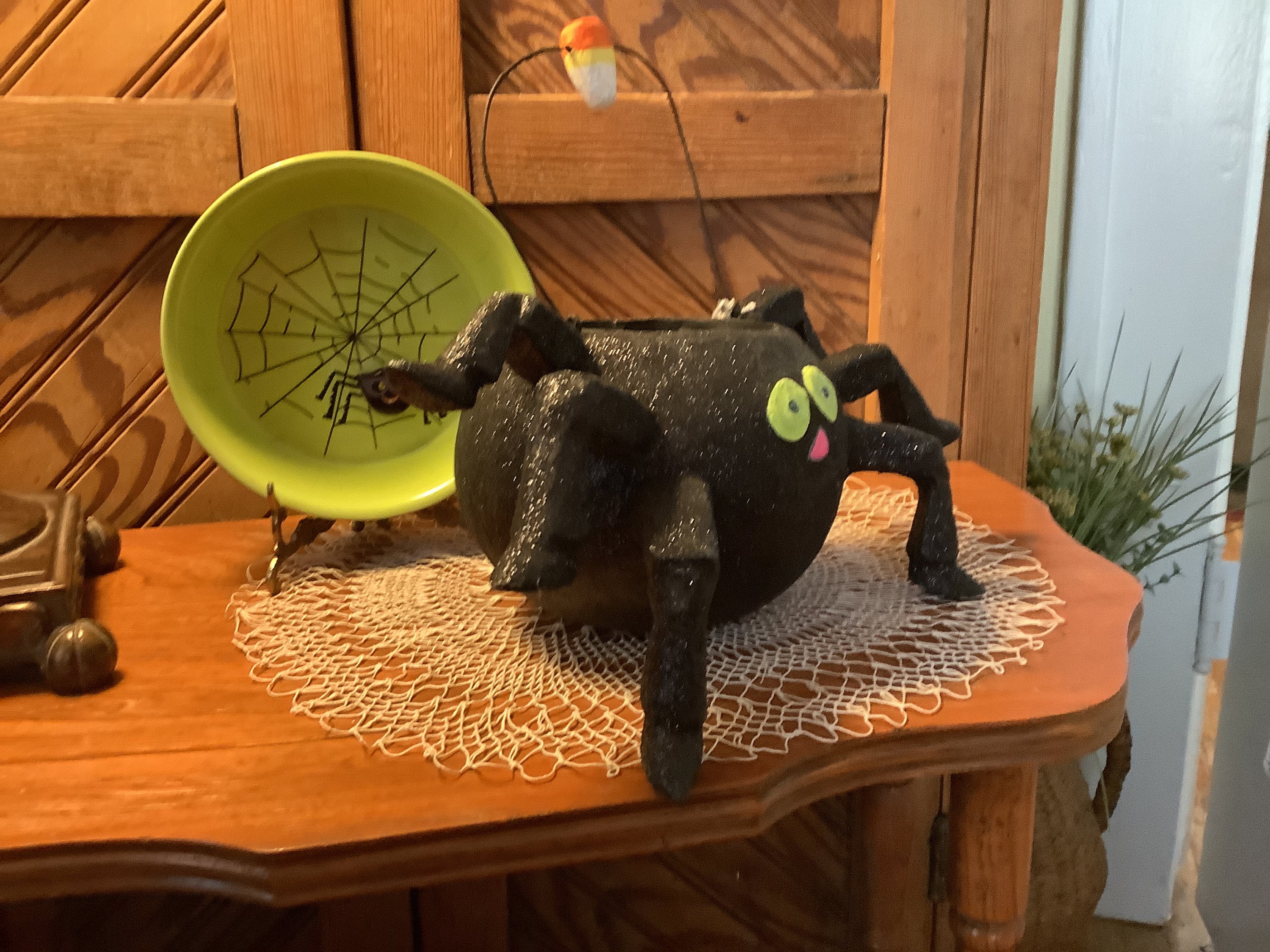 Paper Mache Spider & Spider Candy Dish - Etsy