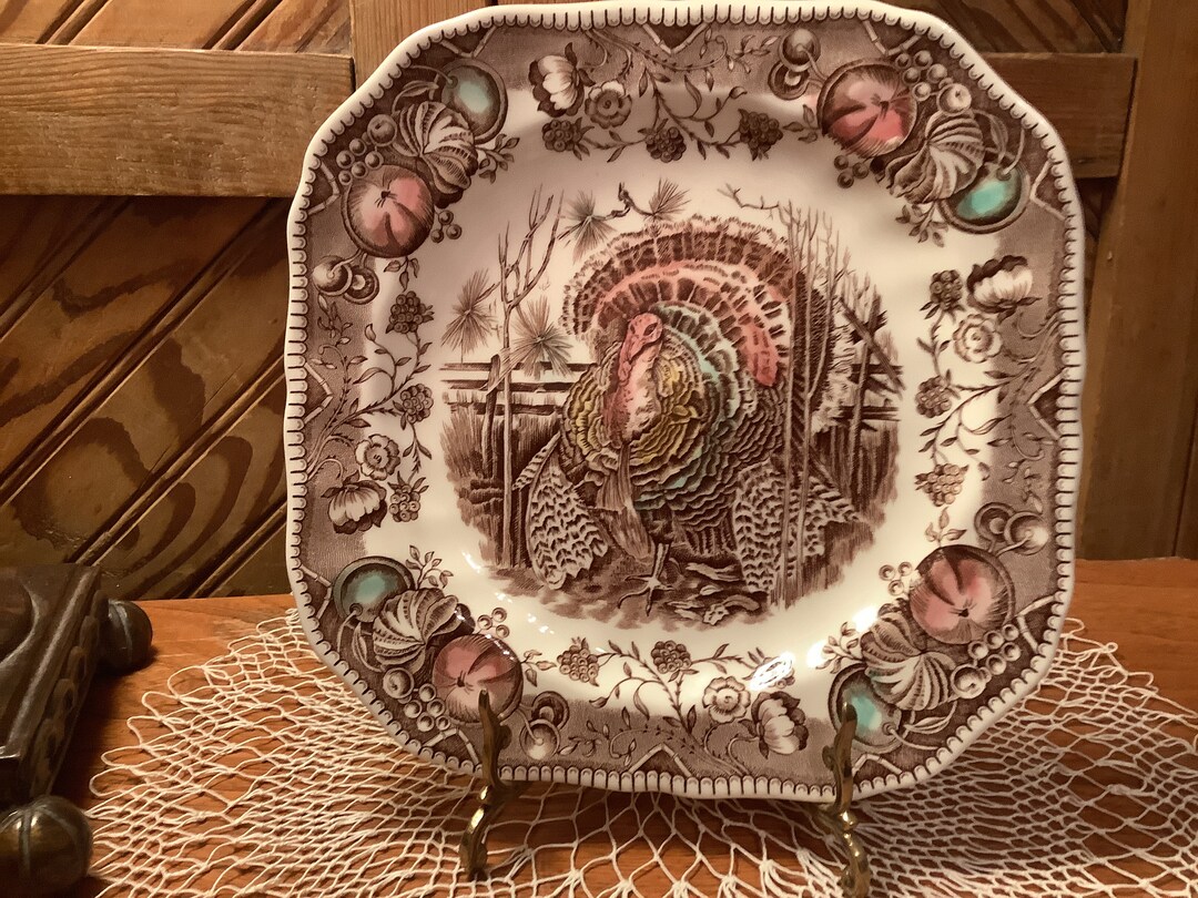 Johnson Bros. His Majesty Turkey Salad Plate - Etsy
