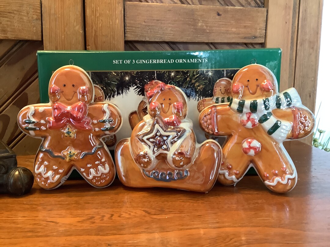 Set of Gingerbread Ornaments - Etsy