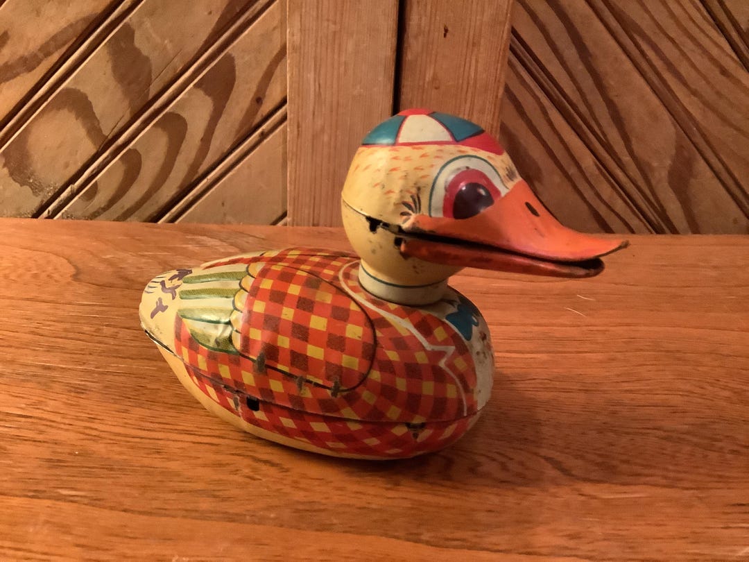 Tin Litho Duck - Etsy