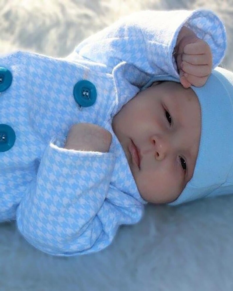 Baby Pea Coat Sewing Pattern: Finn's, NB to 18/24 Months (PDF Pattern ...