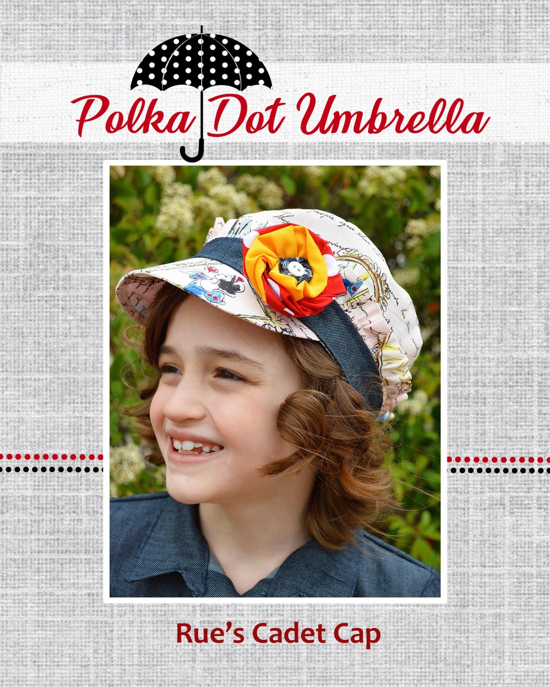 Cadet Cap Sewing Pattern: Ruffle or Simple Hat, NB to Adult Rue's (PDF ...