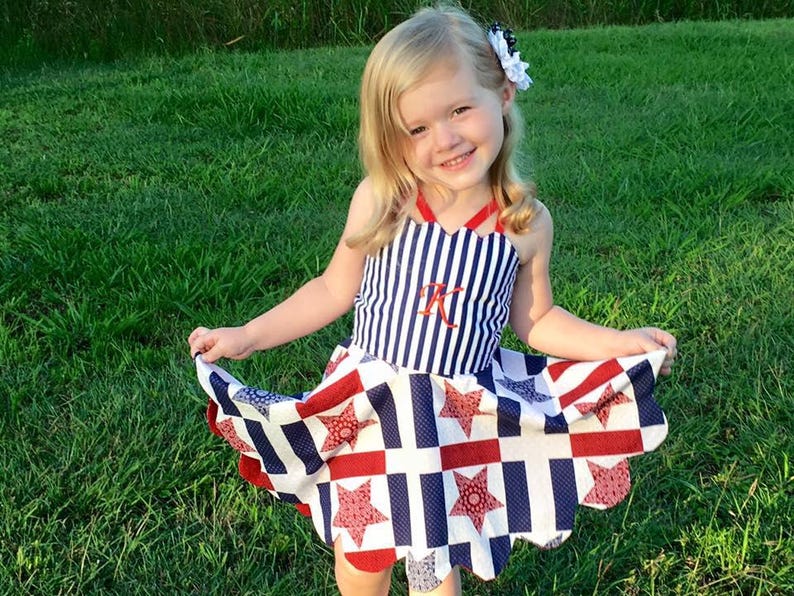 Kids Scalloped Dress/top Sewing Pattern: Nina's Reversible Sundress ...