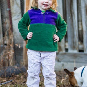 Kids Half-zip Sweatshirt Sewing Pattern: Fleece, Sizes 2 to 14 Lucas ...