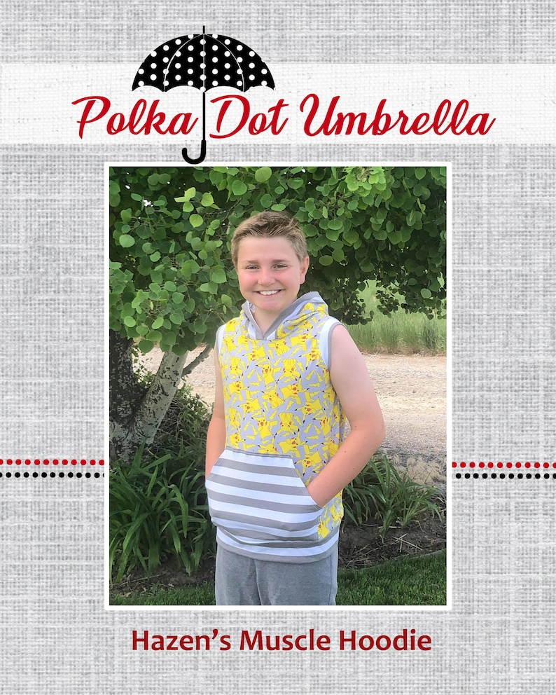 Kids Muscle Hoodie Sewing Pattern: Knit Shirt Tank, Sizes 2-14 Hazen's ...