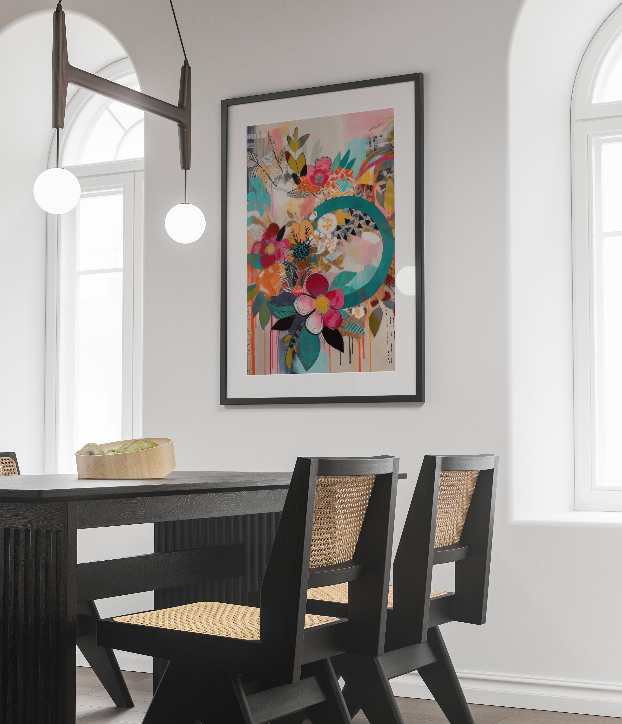Modern Poster Abstract Floral Wall Decoration Deco - Etsy