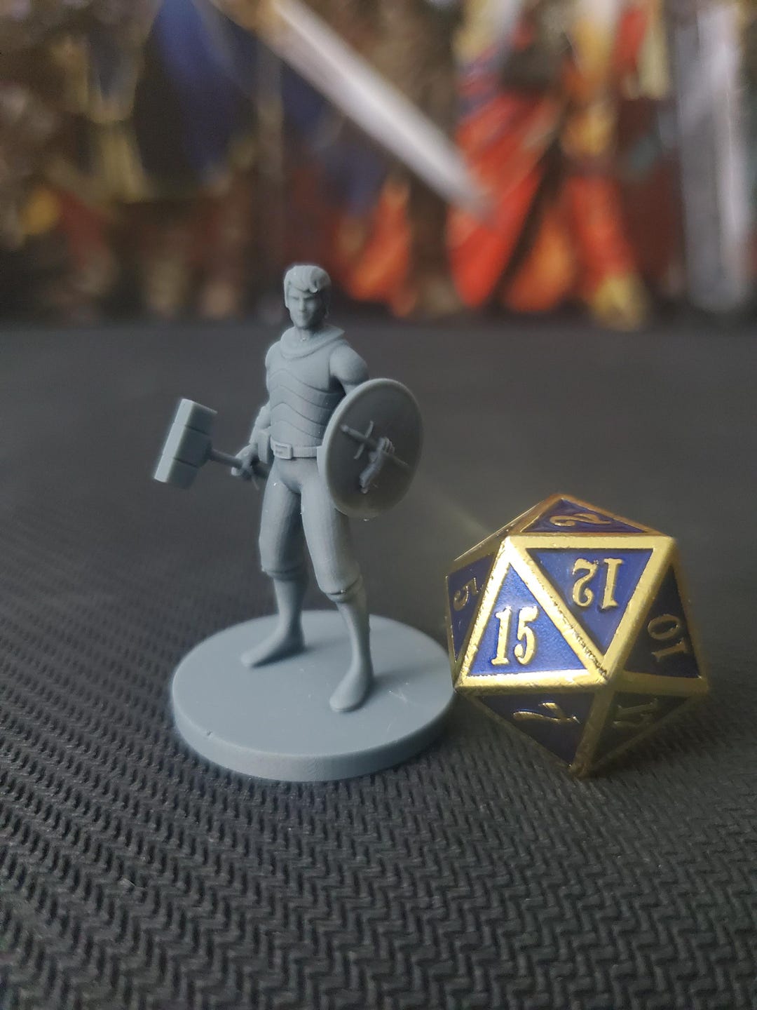 Human Male Fighter Hammer and Shield/ Mz4250/ 25mm Scale Miniature ...
