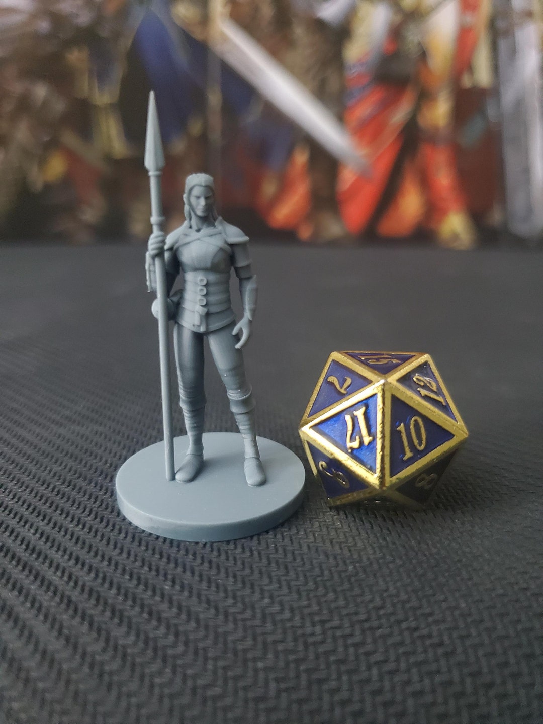 Human Female Fighter With Spear Relaxed/ Mz4250/ 25mm Scale Miniature ...