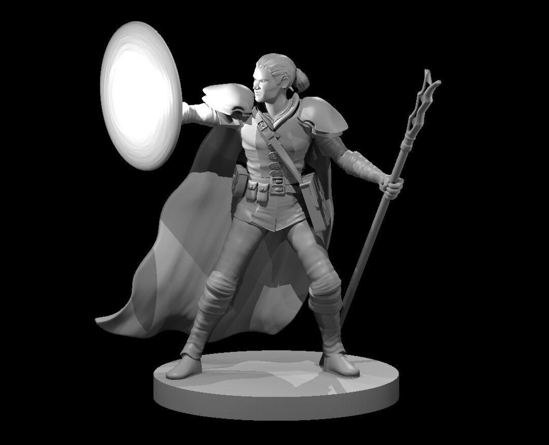 Human Male Abjurer Wizard With Shield Spell/ Mz4250/ 25mm Scale ...