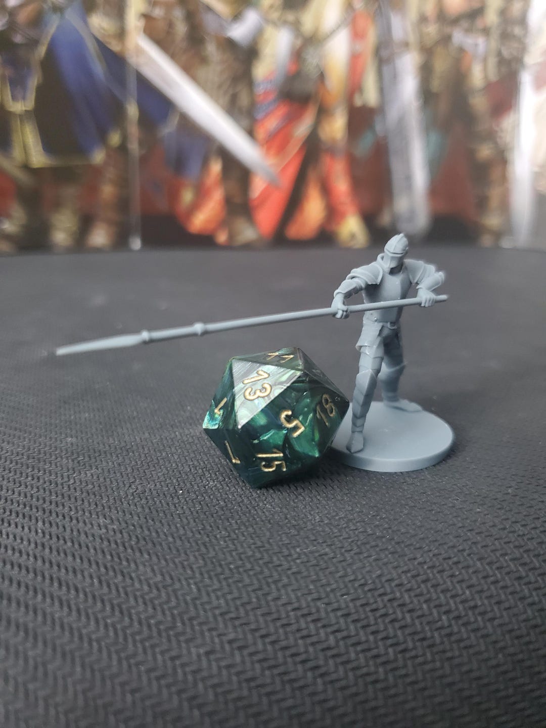 Human Helmed Fighter With Lance/ Mz4250/ 25mm Scale Miniature ...