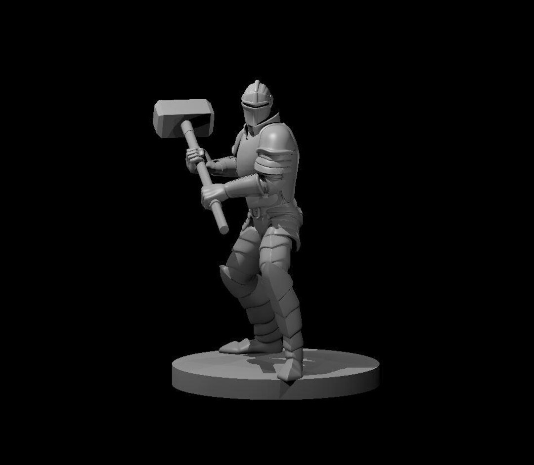 Helmed Great Weapon Fighter With Maul/ Mz4250/ 28mm Scale Miniature ...