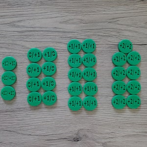 66x +1/+1 and -1/-1 Counters for Magic the Gathering- 3D Printed - Etsy
