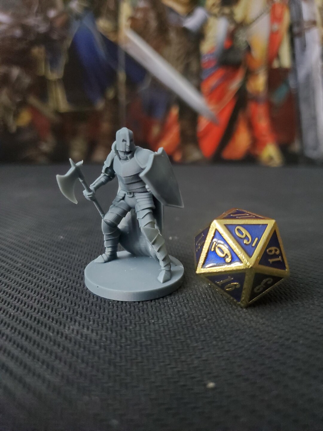 Human Male Fighter Axe and Shield/ Mz4250/ 25mm Scale Miniature ...