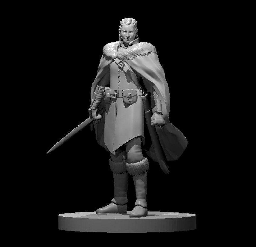 Human Female Fighter 3/ Mz4250/ 28mm Scale Miniature/ Pathfinder/ D&D ...