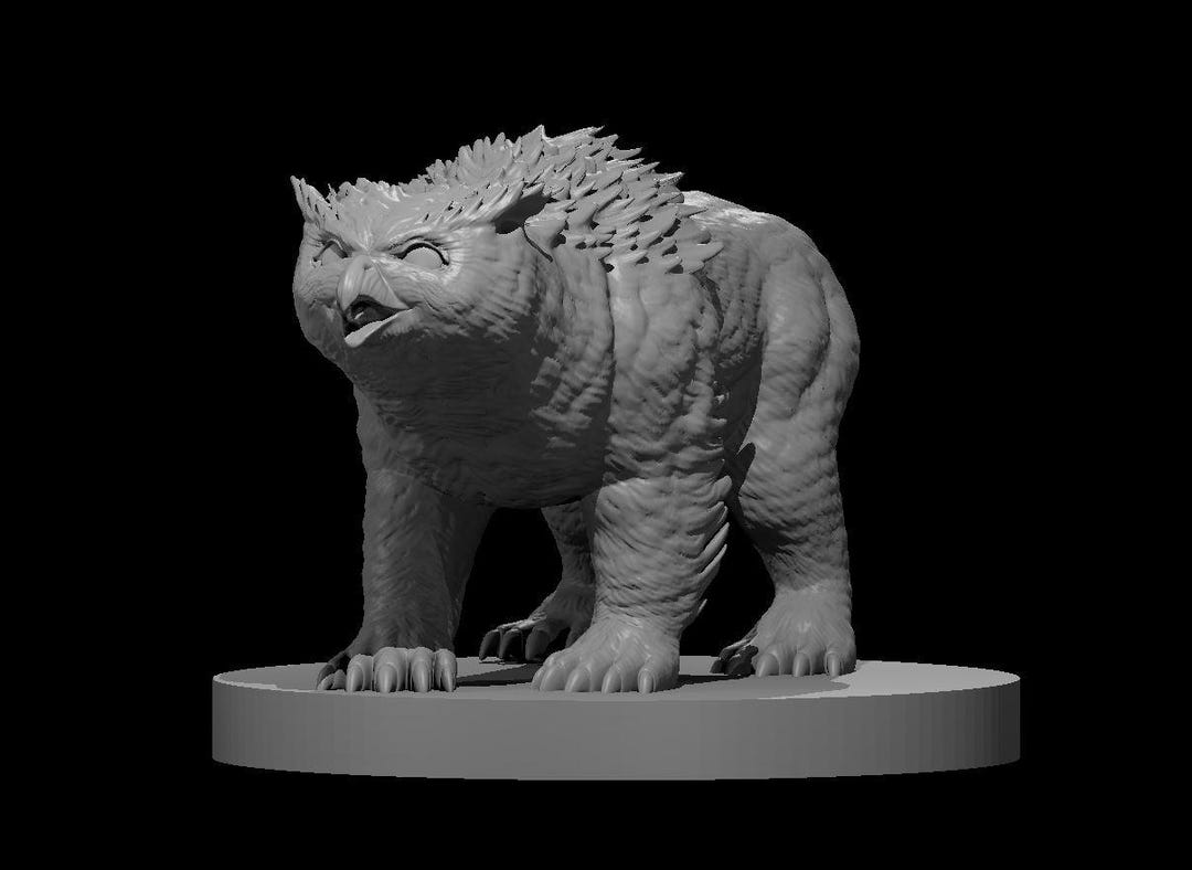 Owlbear Cub/ Mz4250/ 28mm Scale Miniature/ Pathfinder/rpg / Tabletop/ D ...