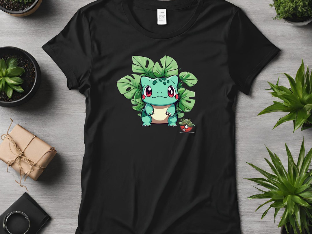 Monstera Bulbasaur Inspired Poke Monster T-shirt - Etsy