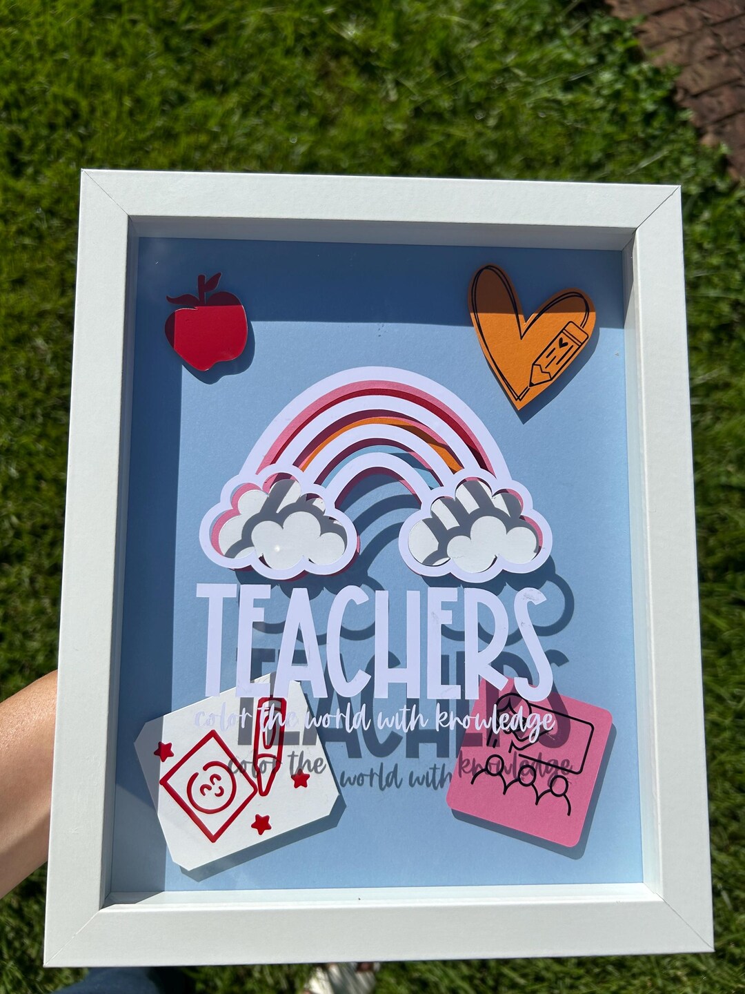 Personalized Teacher Shadow Box Gift • End of Year Teacher Gift ...