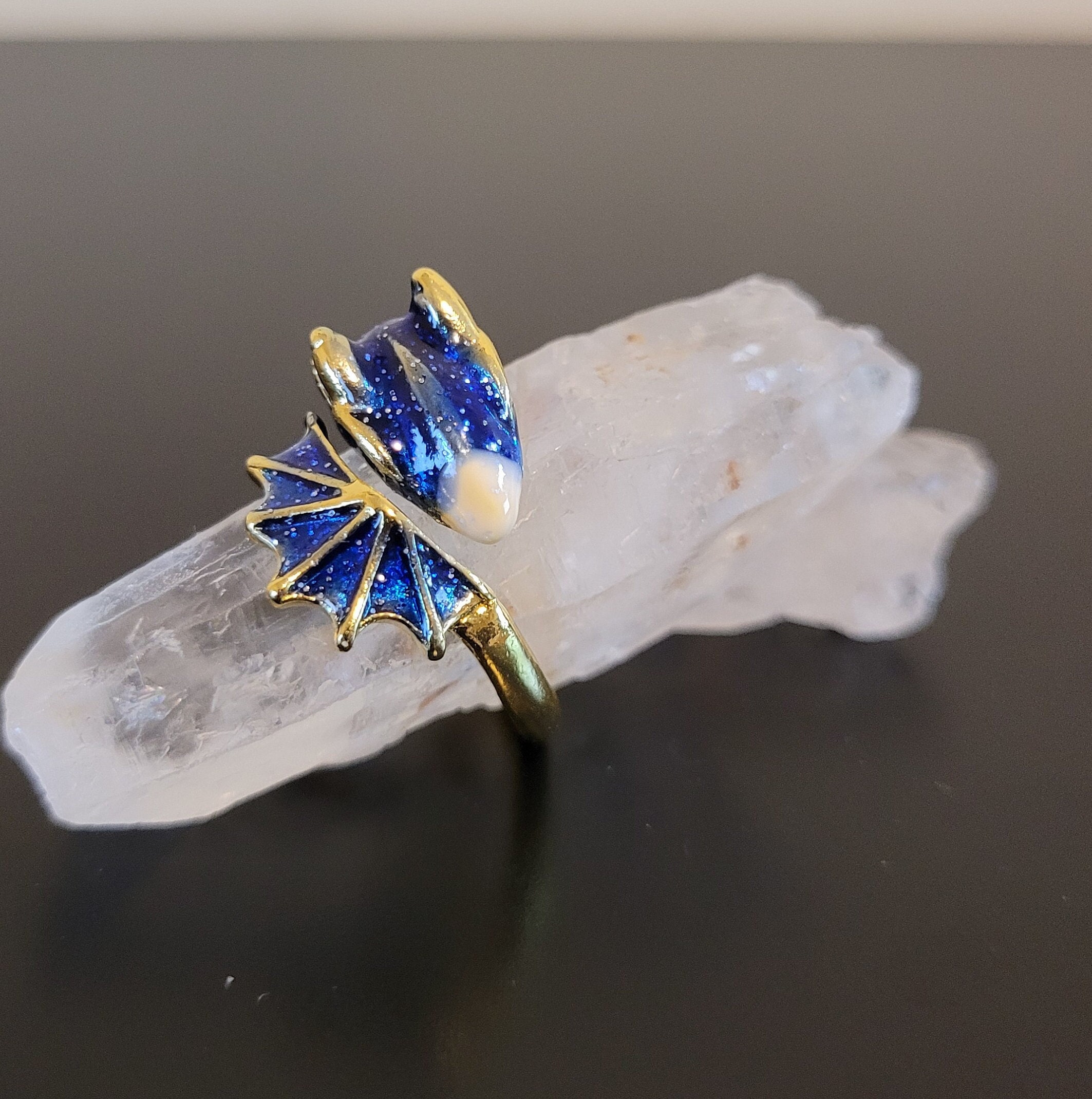 Whimsical Dragon Ring With Coiled Tail - Etsy