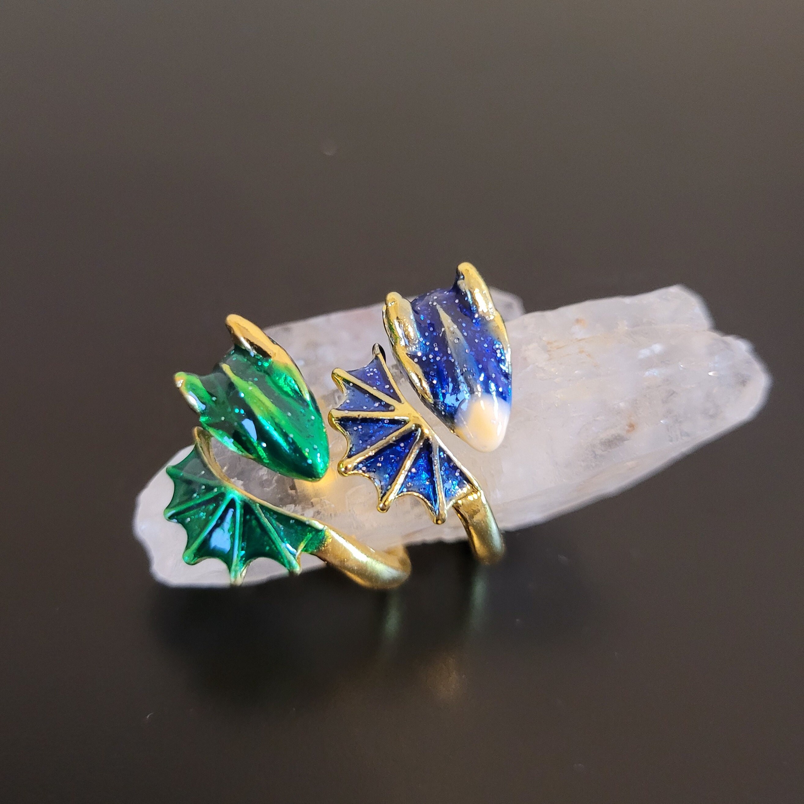 Whimsical Dragon Ring With Coiled Tail - Etsy