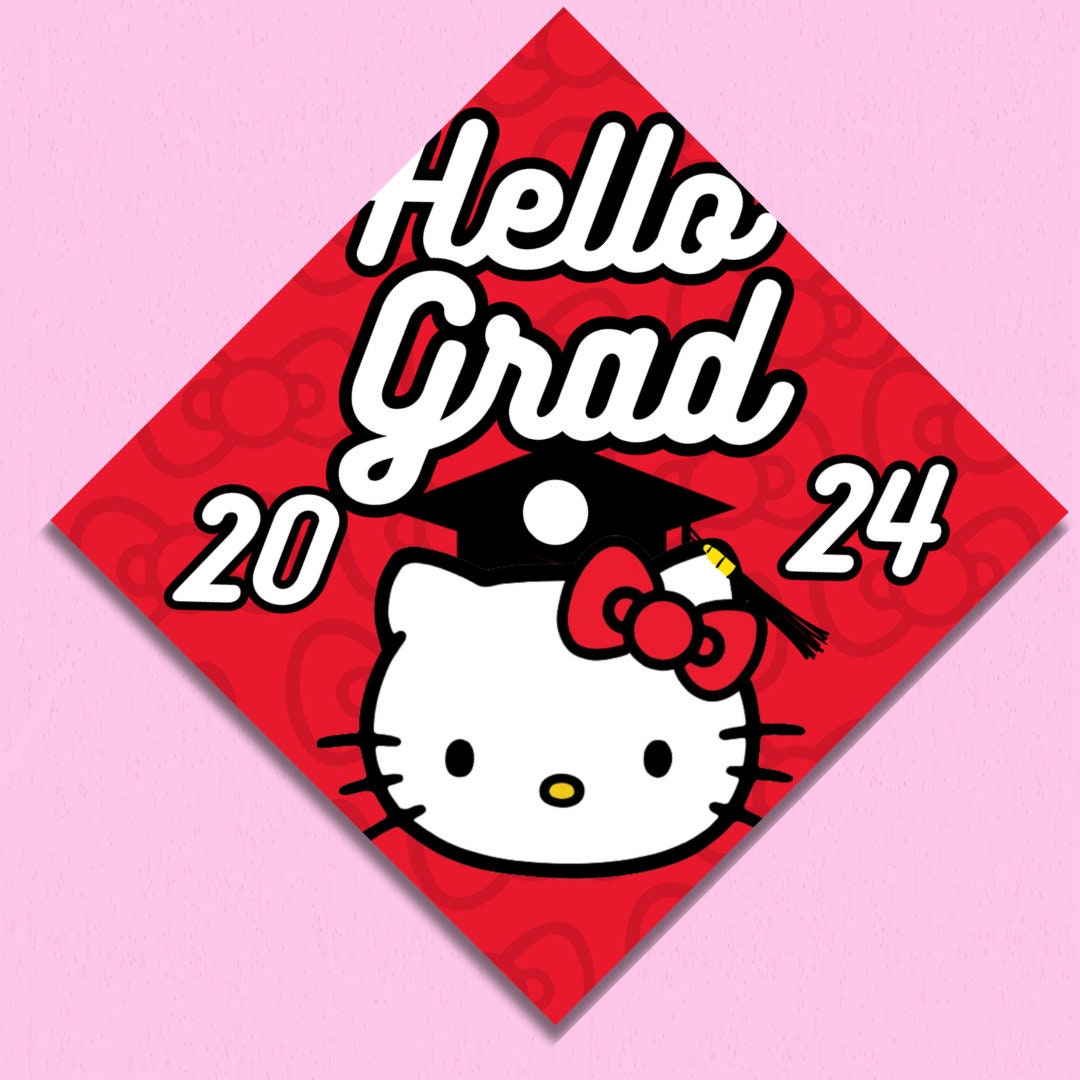 Hello Kitty Graduation Graduatip Cap Class of 2025 Grad Cap Topper ...