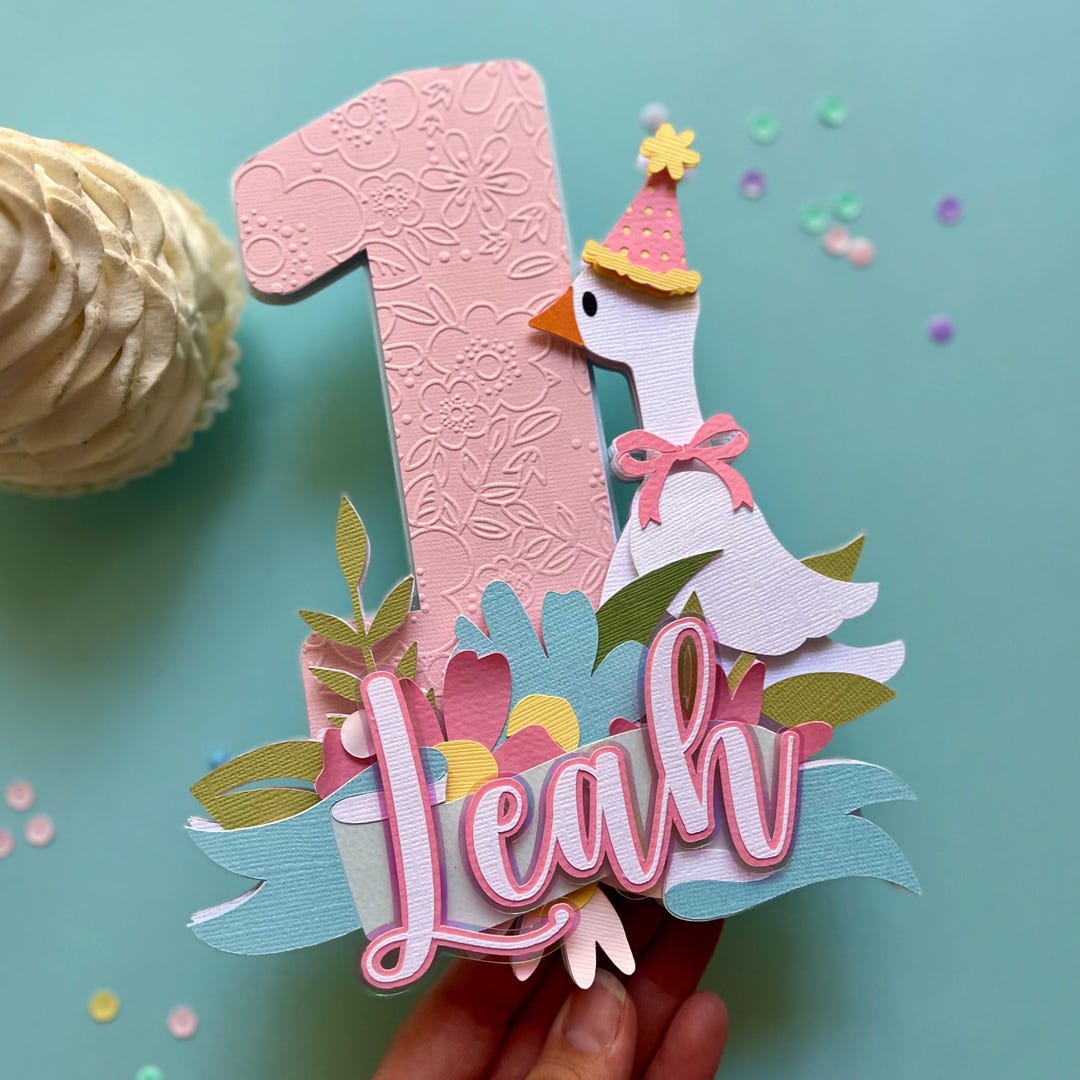 Pastel Goose Cake Topper: Silly Goose Birthday Party Decor - Etsy